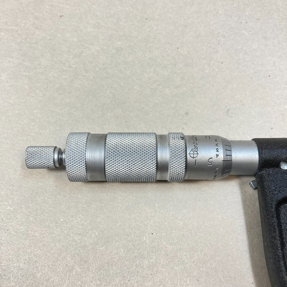 Central Tool 3"-4" Outside Micrometer Solid Frame Lock Nut Ratchet Stop ...