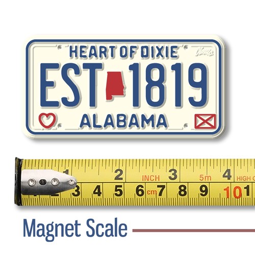 Alabama State License Plate Magnet by Classic Magnets, 1.9" x 3.8" | eBay