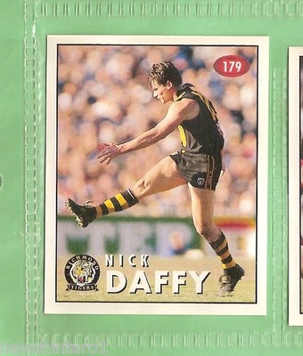 1996 AFL SELECT STICKER #179 NICK DAFFY, RICHMOND TIGERS | eBay Australia