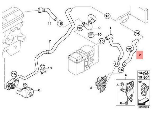 OEM BMW E53 HOSE HEATER CONTROL VALVE AND RADIATOR 64218381385 GENUINE ...