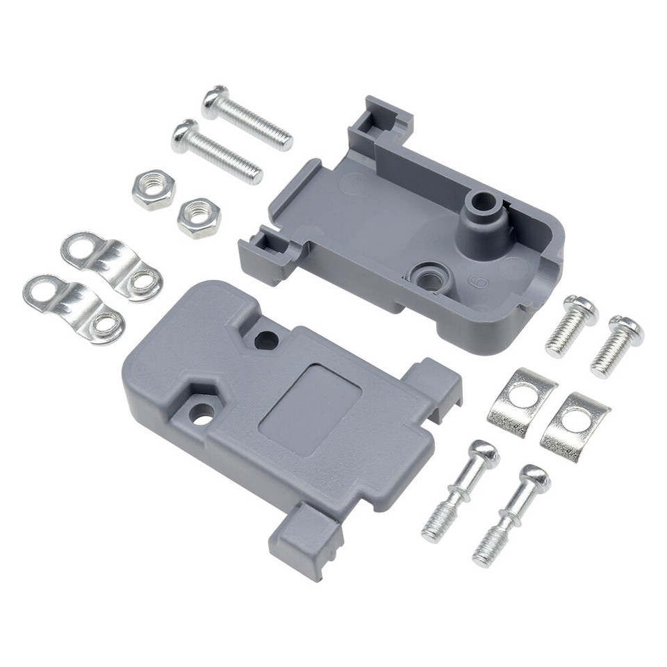 20PCS Grey D-Sub DB9 9Pin Plastic Hood Cover for 9 Pin or 15 Pin ...