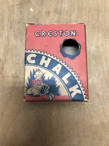 Vintage Chalk Creston Crayon Co. Inc. New York Mid Century Empty Chalk ...