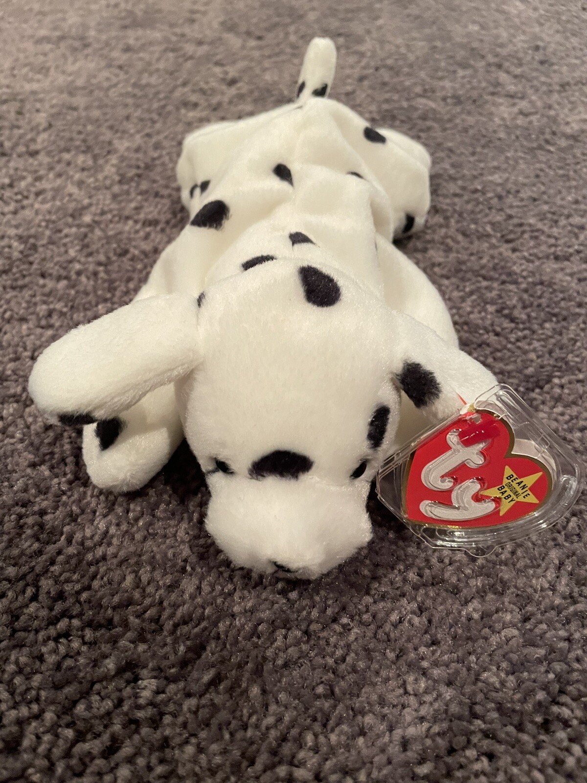 Ty Beanie Baby SPARKY the Dalmatian Dog 1996 PVC w/Many Errors SUFRACE ...