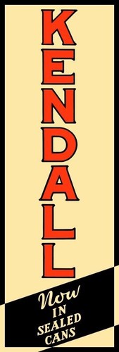 Kendall Motor Oil Vertically Oriented NEW Metal Sign 6"x18" Free ...