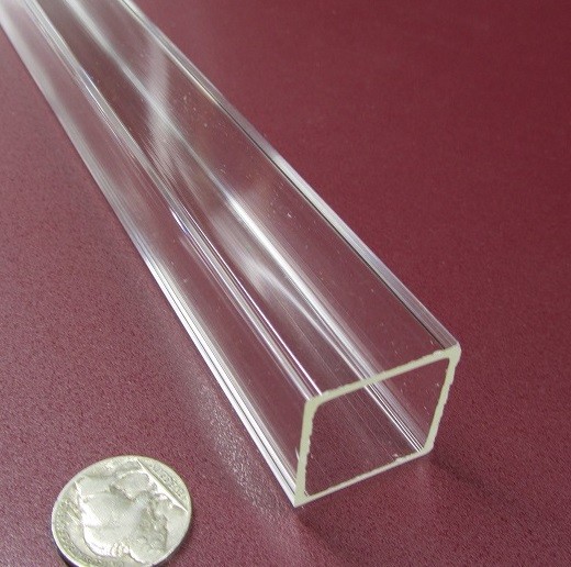 Acrylic Square Tube Clear Extruded 1.0" SQ x .063" Wall x 72" Length-4 ...