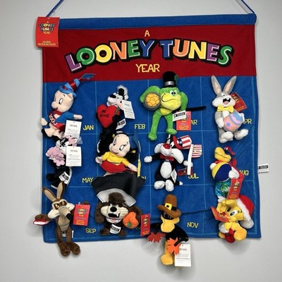 VTG Looney Tunes Year 2000 Wall Calendar w/ 12 Bean Bag Toys NWT ...