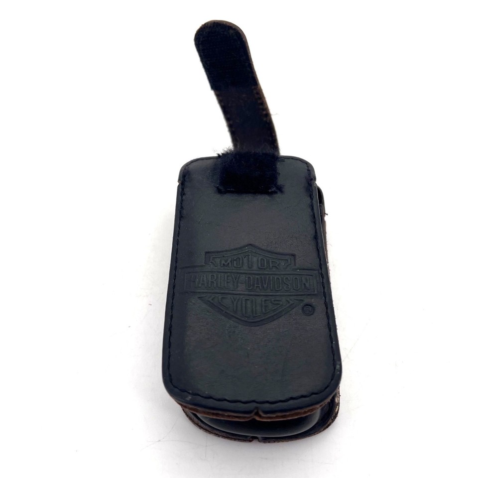 Harley-Davidson Motorcycle Black Leather Belt Loop Knife Case Sheath ...
