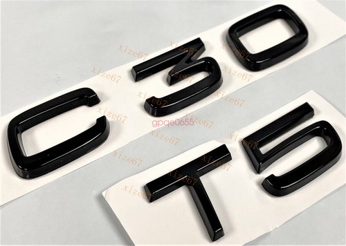BLACK C30 + T5 FOR VOLVO C30 REAR TRUNK NAMEPLATE EMBLEM BADGE LETTERS ...