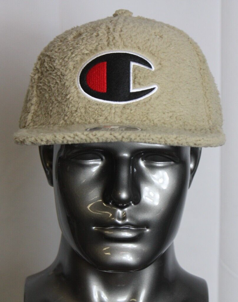 Champions Script Logo Beige Strapback Hat Cap | eBay