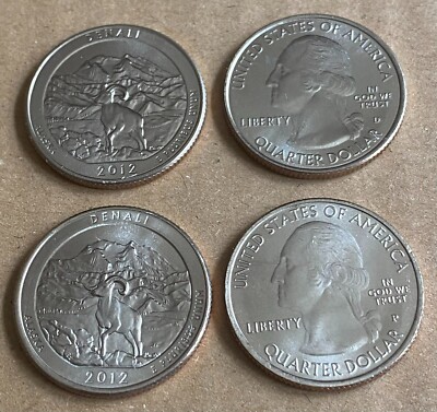 USA: Denali National Park and Preserve Quarter 2012, Alaska, Mint D + P ...