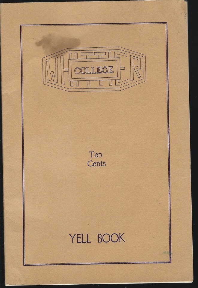 Rare 1921 Whittier College Poets SCIAC FB Champions Banquet Program ...