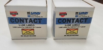Garvey One Line Labels (5 rolls) & 2 ink rollers FITS Contact 22-7 ...