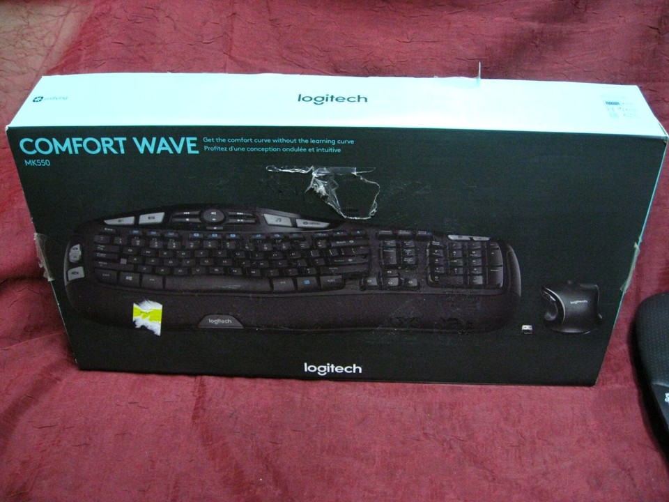 Logitech MK550 Wireless Wave Comfort K350 Keyboard & M510 Mouse Combo ...