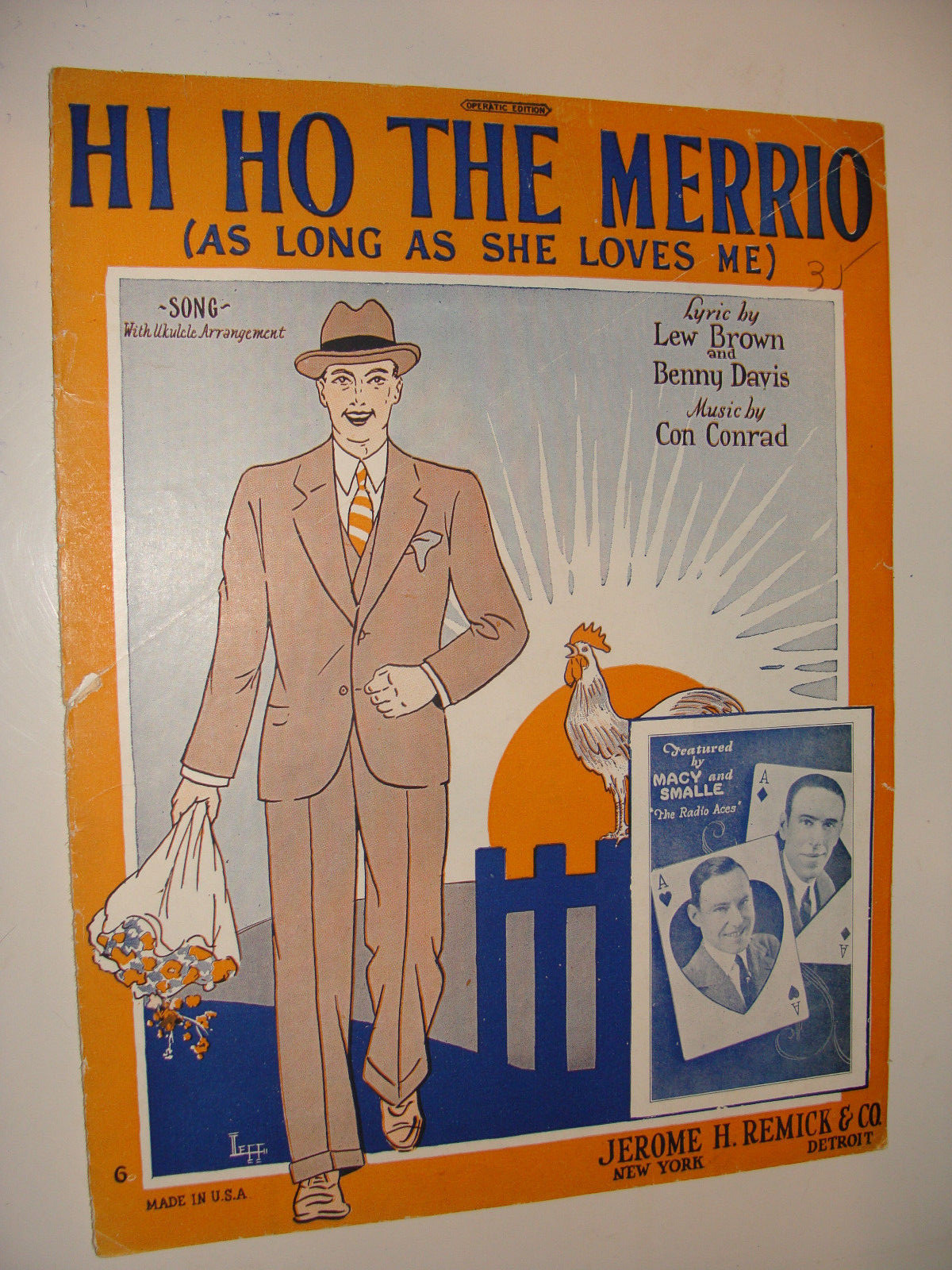 Hi Ho the Merrio As Long As She Loves Me 1926 Leff cover Macy & Smalle ...