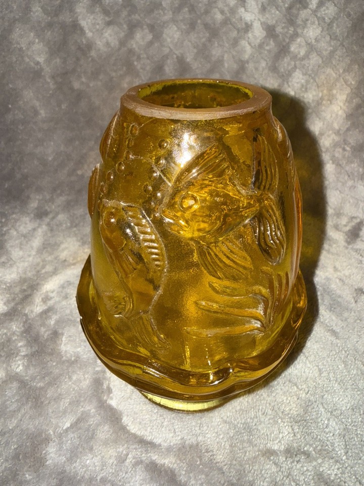 Fenton By WV Glass Atlantis Koi Fairy Lamp Lmtd Ed Color - Honey | eBay