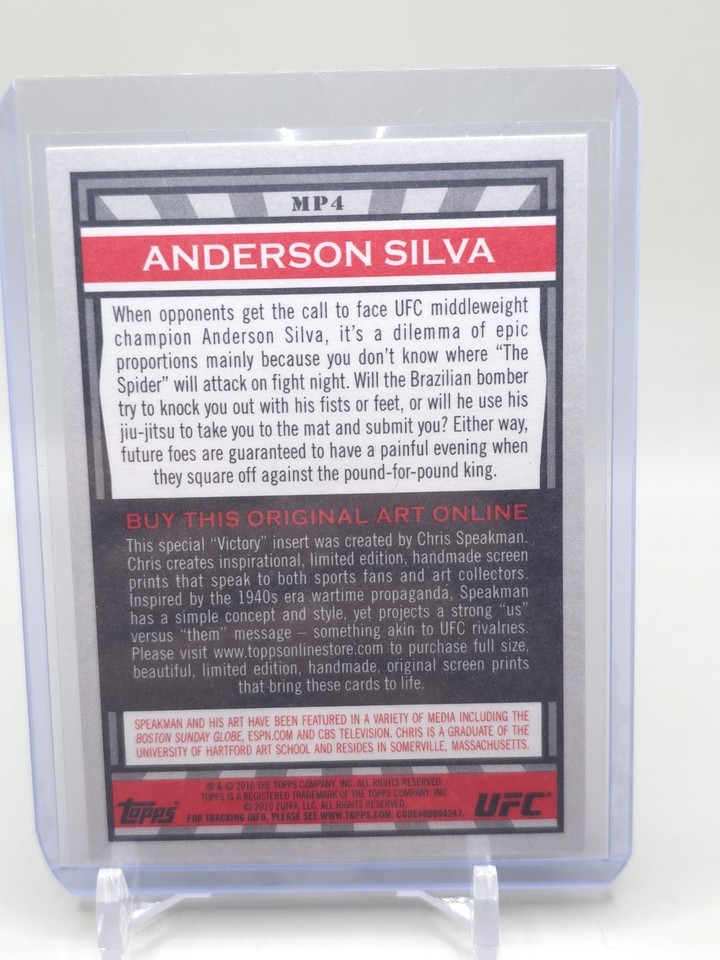 2010 Topps UFC Main Event Propaganda Both Barrels Anderson Silva #MP4 ...
