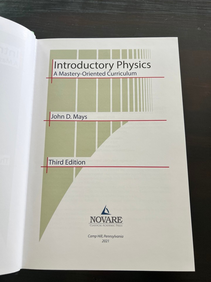 Novare Introductory Physics, Third Edition, Homeschool, Very Good ...