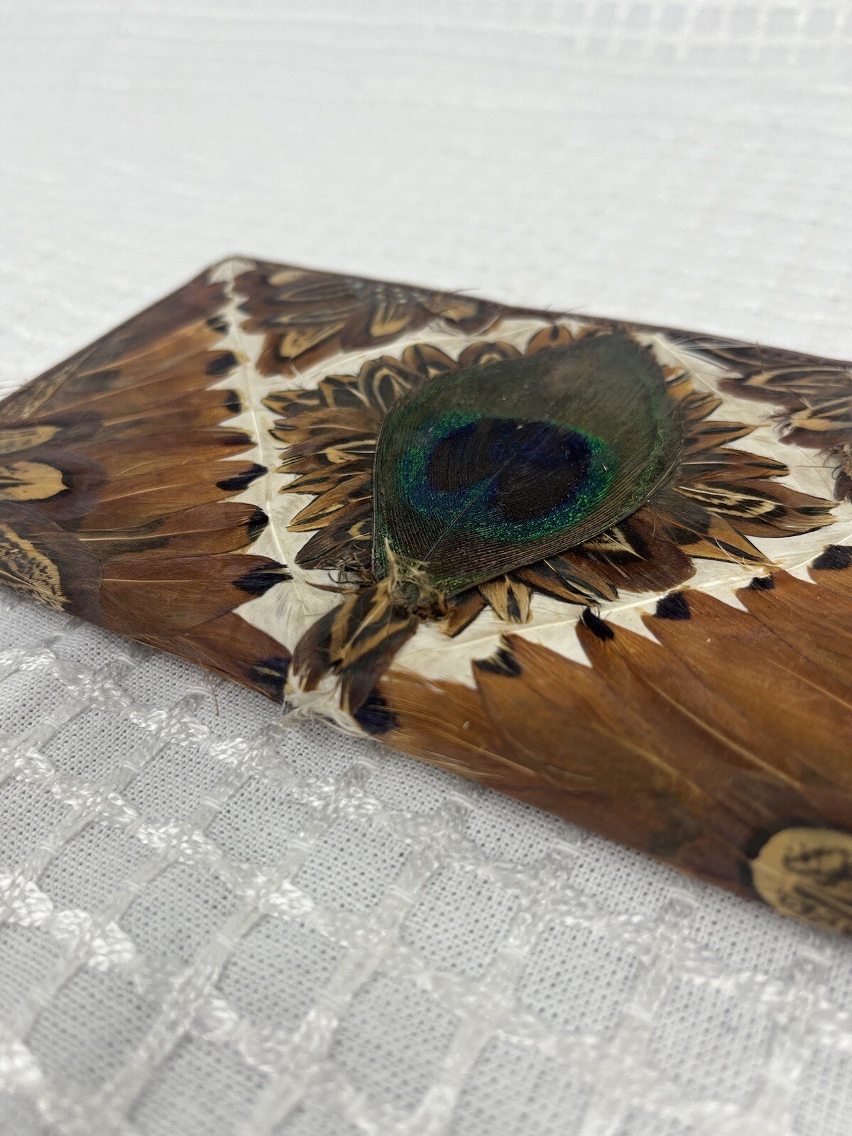 Vintage Lee Sands Genuine Peacock And Pheasant Feathe… - Gem