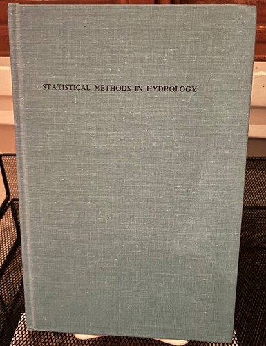 Statistical Methods in Hydrology Charles T. Haan 1977 Hardcover VG ...
