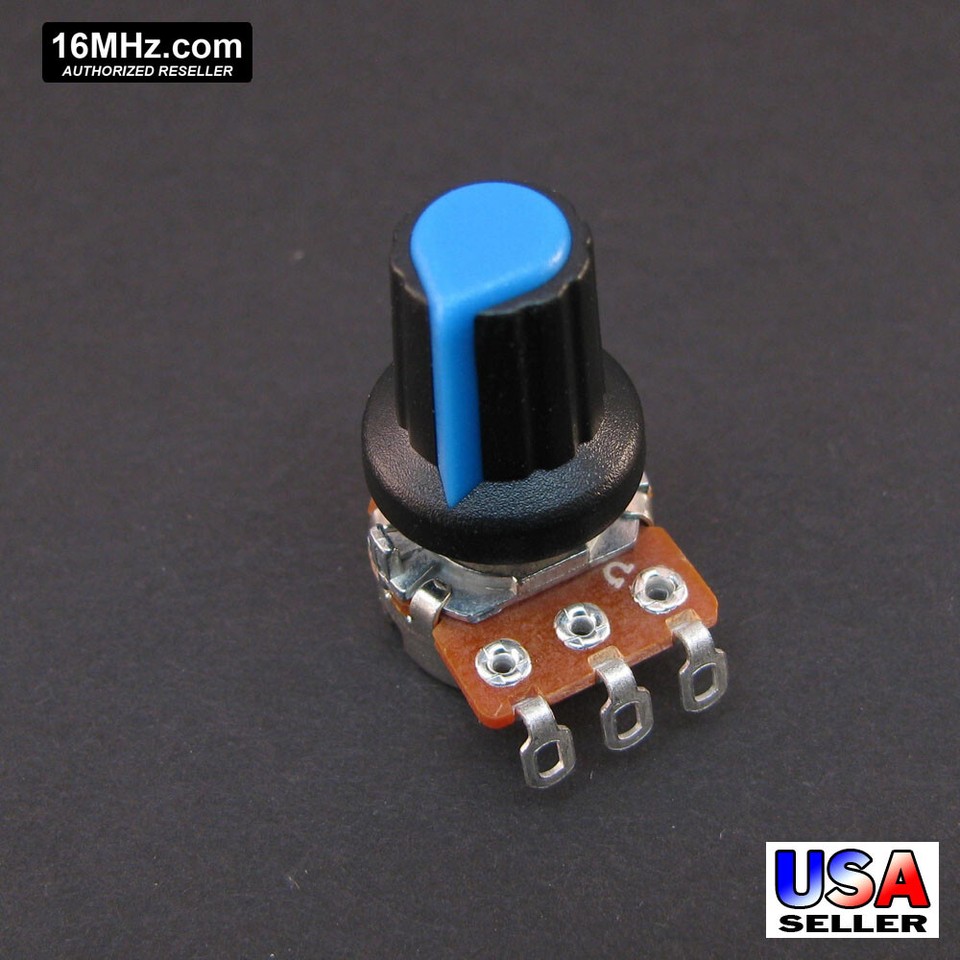 3x 2K Ohm Linear Taper Solder Lug Potentiometer B2K Black Knob USA 3pcs ...