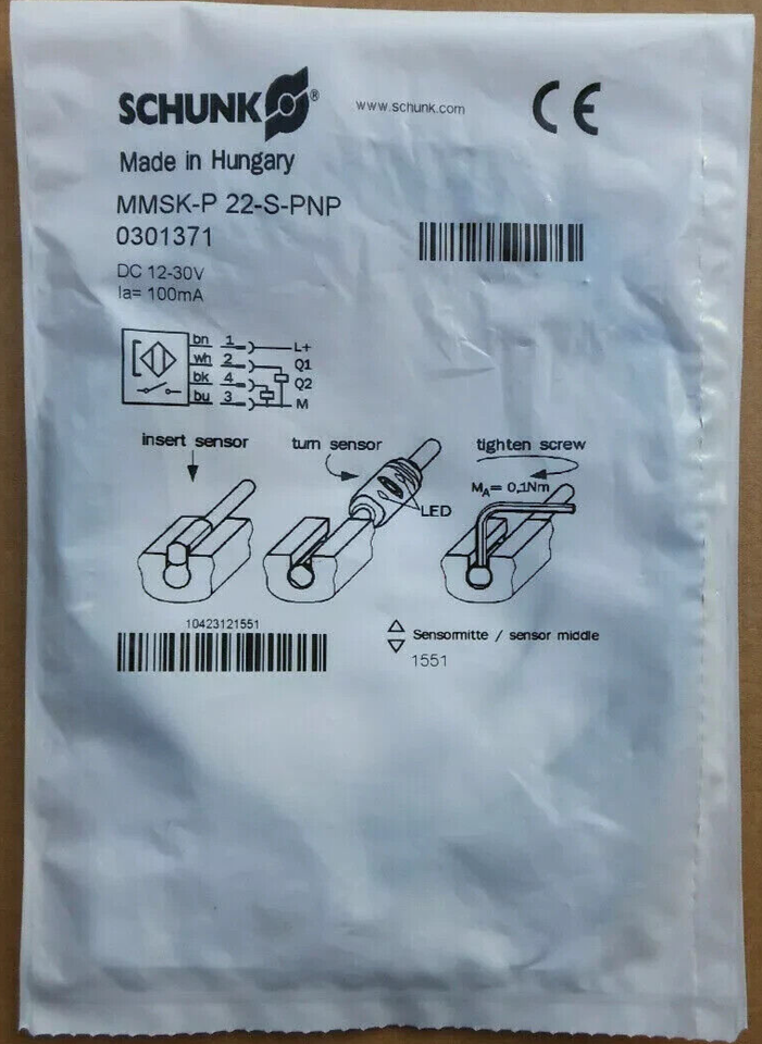 1pcs, Schunk, NEW, MMSK-P 22-S-PNP 0301371 Programmable magnetic ...