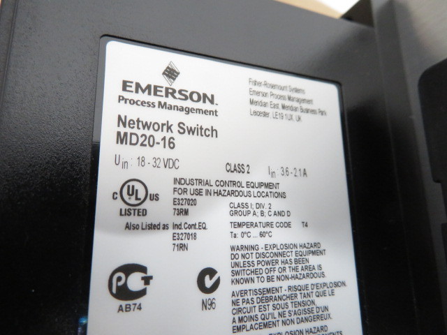 Emerson DeltaV MD20-16 Ethernet Switch Fisher Rosemount 12P4456X052 NEW ...