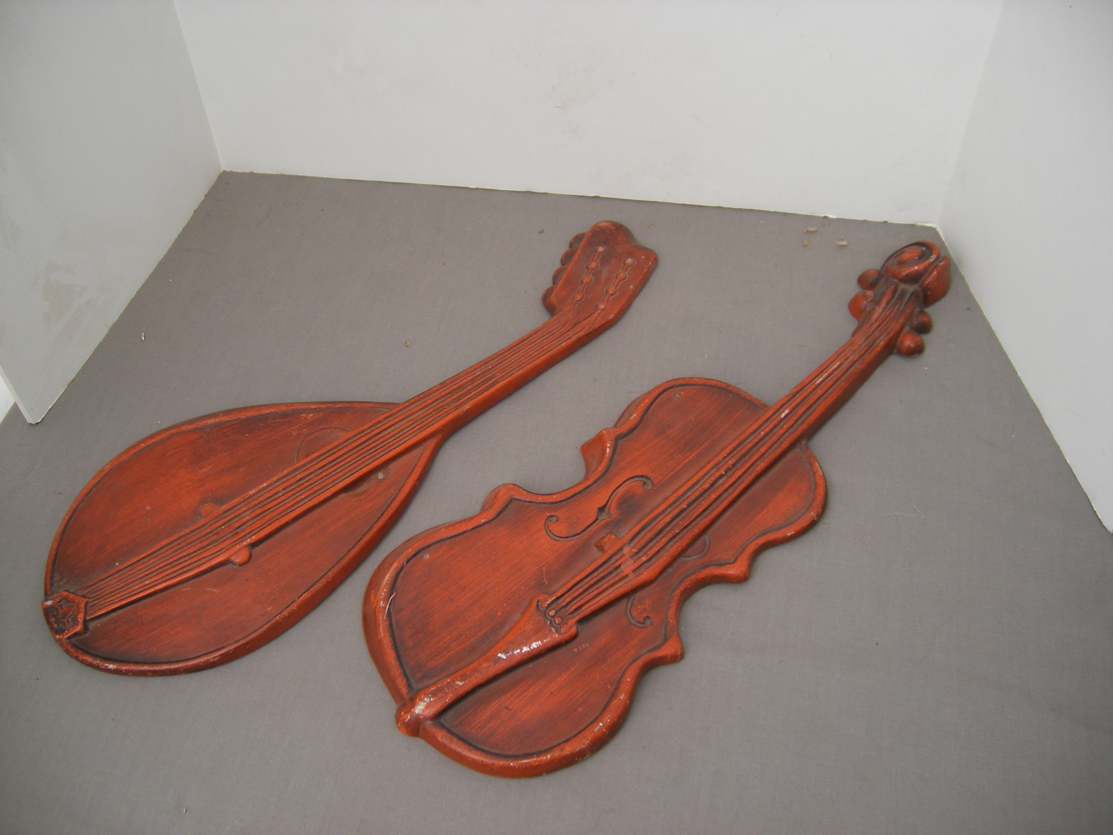2 Royal Metal Musical Instrument Wall Hanging / Plaques - Violin ...