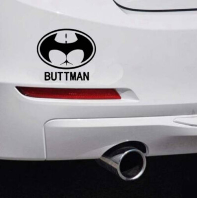Novelty Crude Rude Car Bumper Sticker Batman Glossy Car Decal Choose ...
