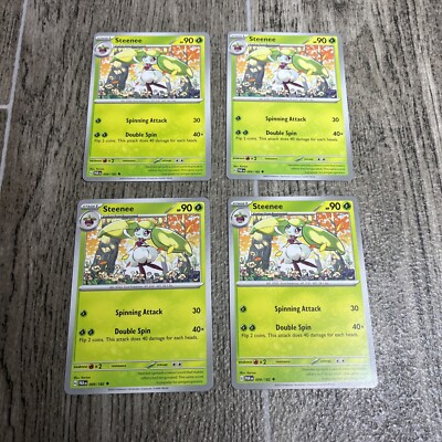4x Steenee (#009/182) NM Eng Pokemon - SV04: Paradox Rift | eBay
