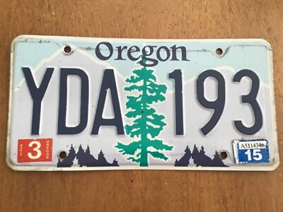2015 Oregon License Plate Tag YDA 193 | eBay