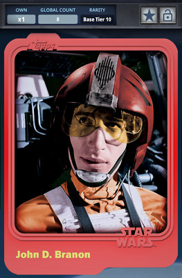 Topps Star Wars Card Trader 2015 John D. Branon Tier 10 Base Matte Red ...