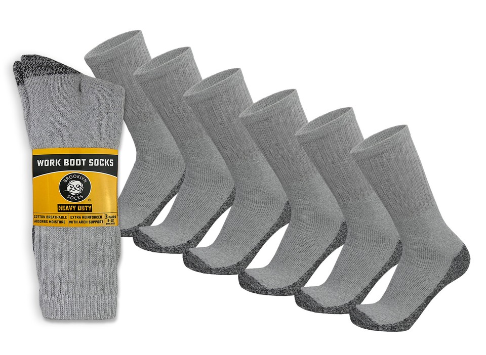 Men's Heavy Duty Steel Toe Work Crew Socks (US Shoe Size 10-12) | eBay