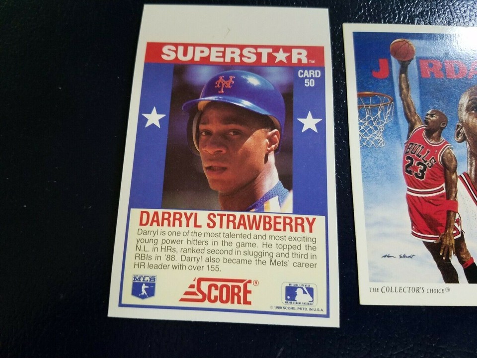 Darryl Strawberry NY Mets 1989 Score Superstar RED PLASTIC GLOSSY TEST ...