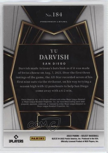 2022 Panini Select - Premier Level Yu Darvish #184 Blue Prizm for sale ...