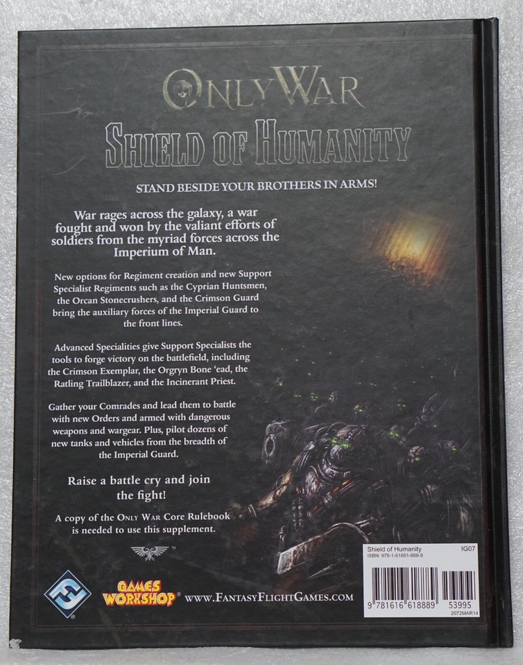 Warhammer 40K Only War Shield of Humanity RPG book | eBay