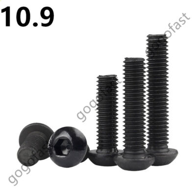 Black 10.9 Steel Hex Socket Button Head Screws Allen Bolts M6 M8 M10 ...