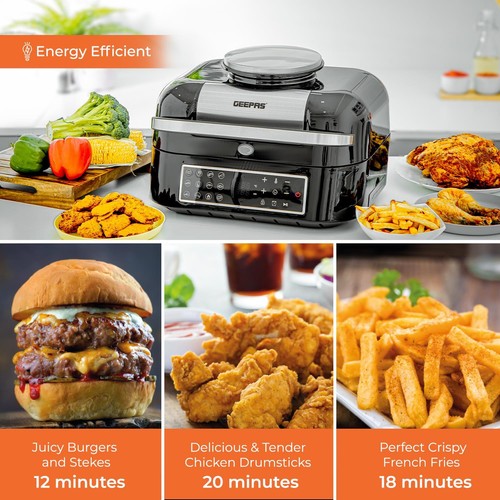 Air Fryer Grill Vortex Rapid Healthy Cooker 6.5L Touchscreen Smart ...