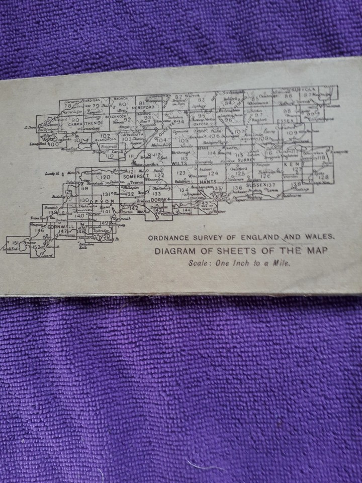 Cloth Backed Ordnance Survey Map Btighton 1912 | eBay UK