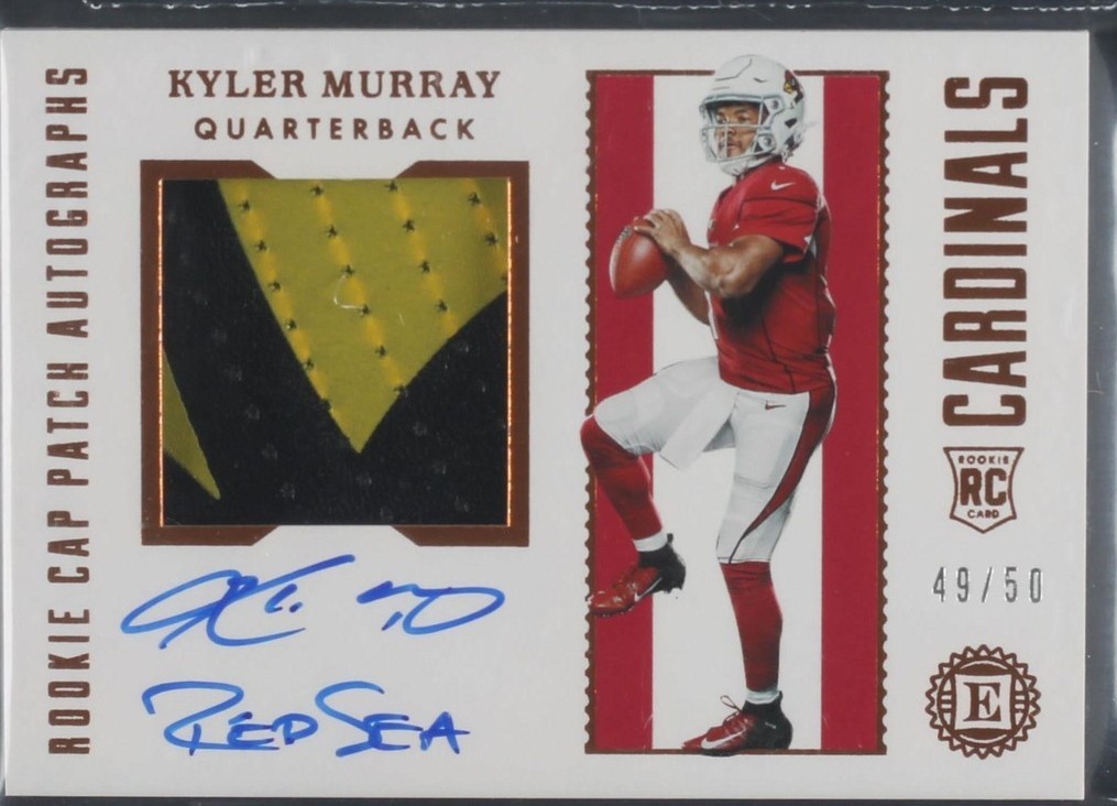 2019 Panini Encased - Rookie Cap Patch Autographs Kyler Murray #126 /50 ...