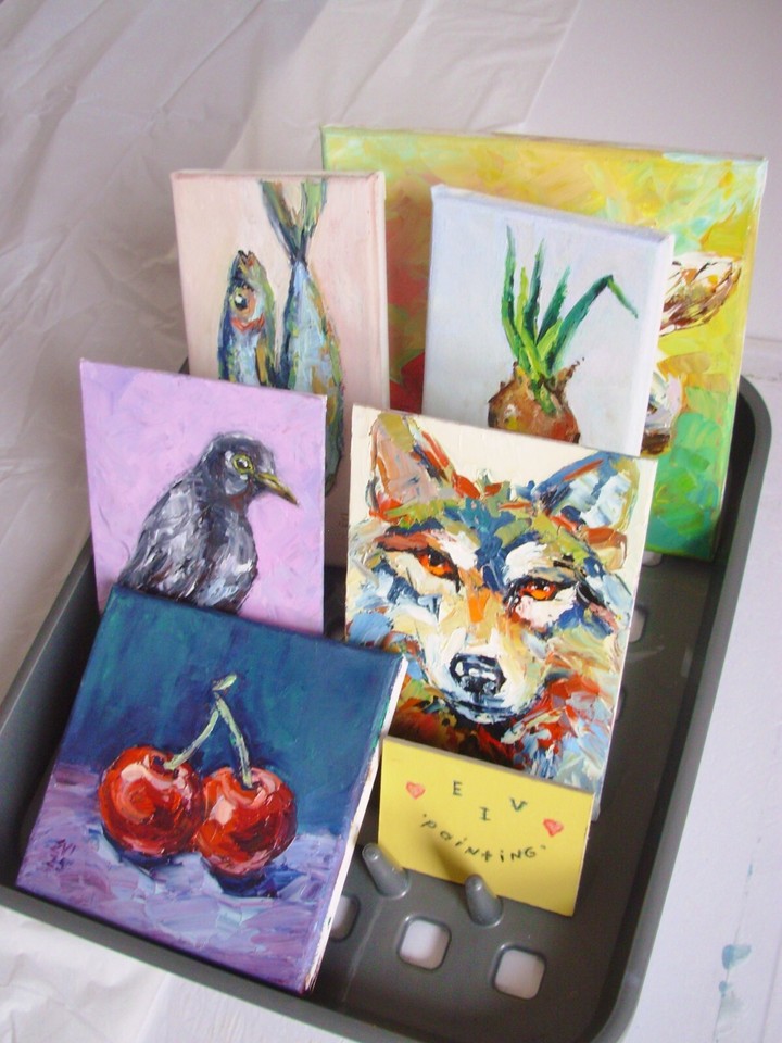 Sardines Original Oil Painting Kitchen Wall art Fish Wall Decor Canvas ...