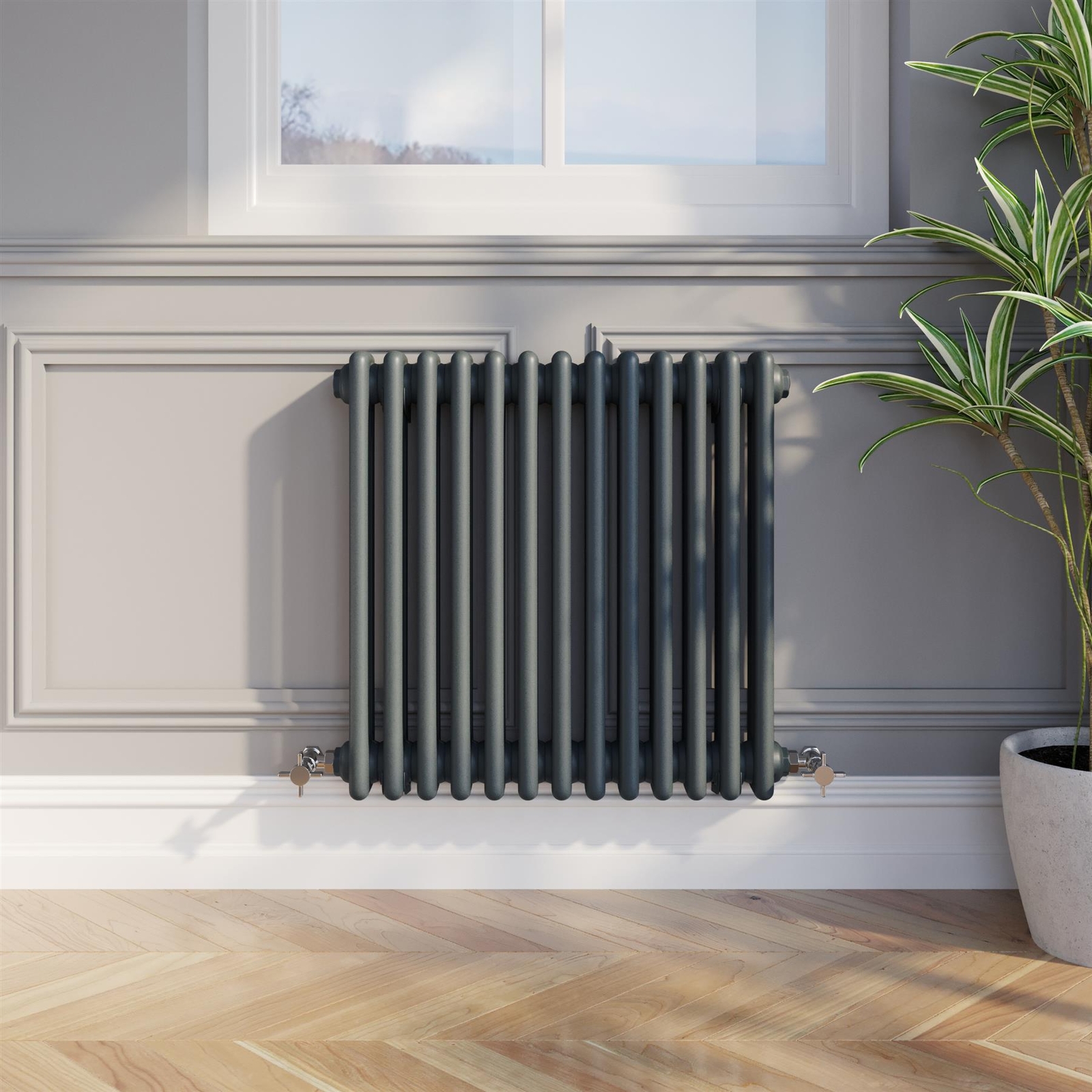 Traditional Colosseum Horizontal Triple Bar Column Radiator 600 x 605 ...