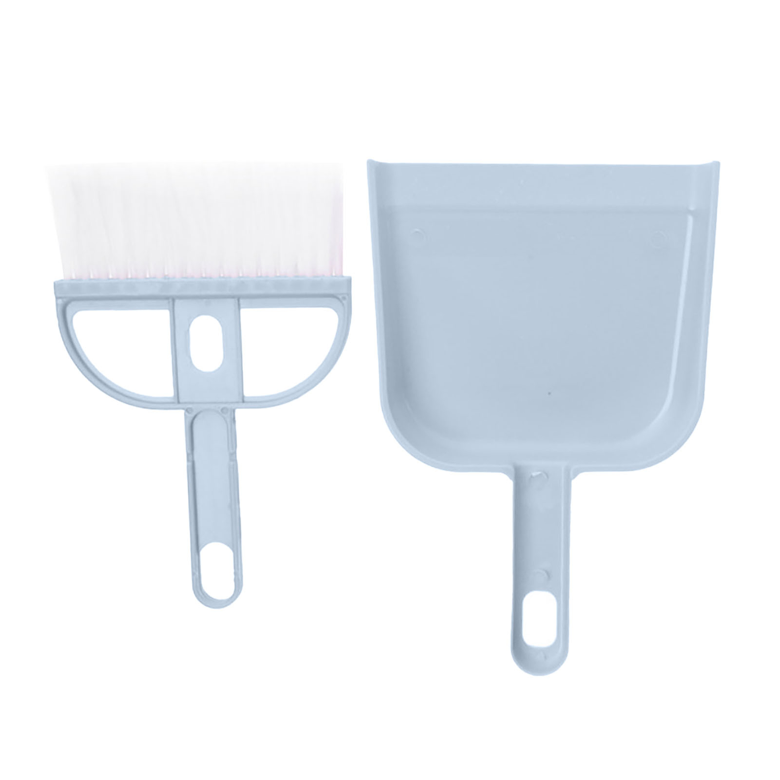 (Blue)2PCS Set Small Broom And Dustpan Set Multifunctional Plastic Mini ...