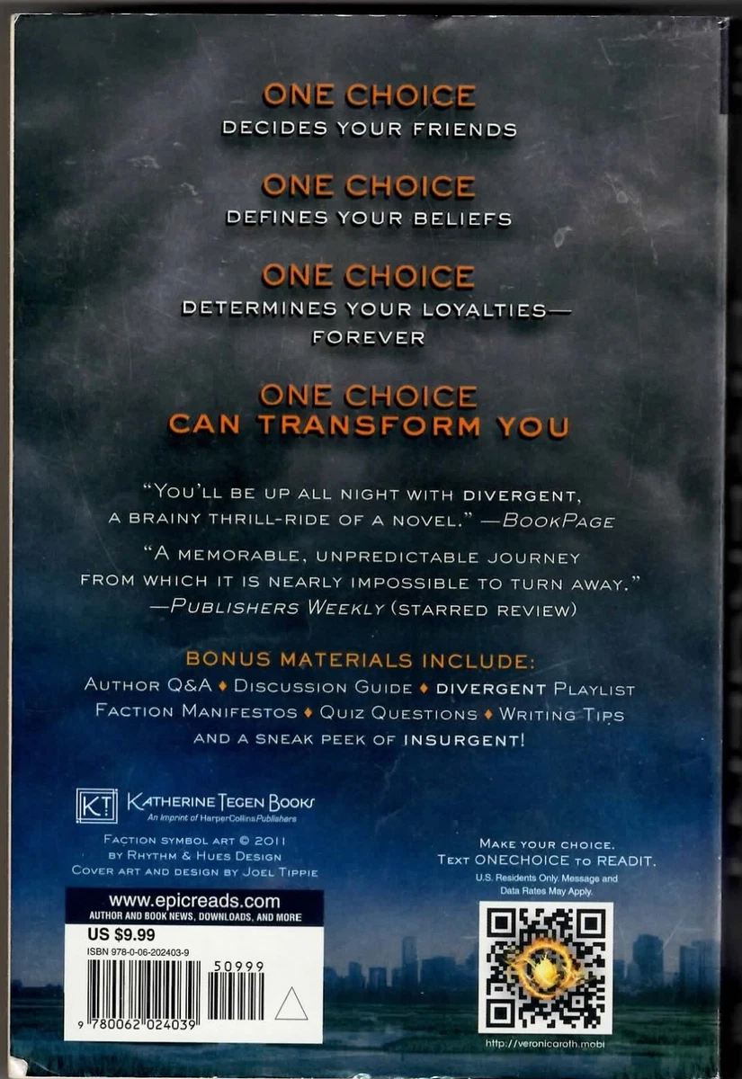 Divergent Book Back Cover