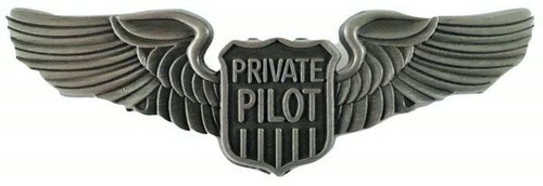 Private Pilot Wings, 2 3/4", Prong Back WIN-0102 | eBay