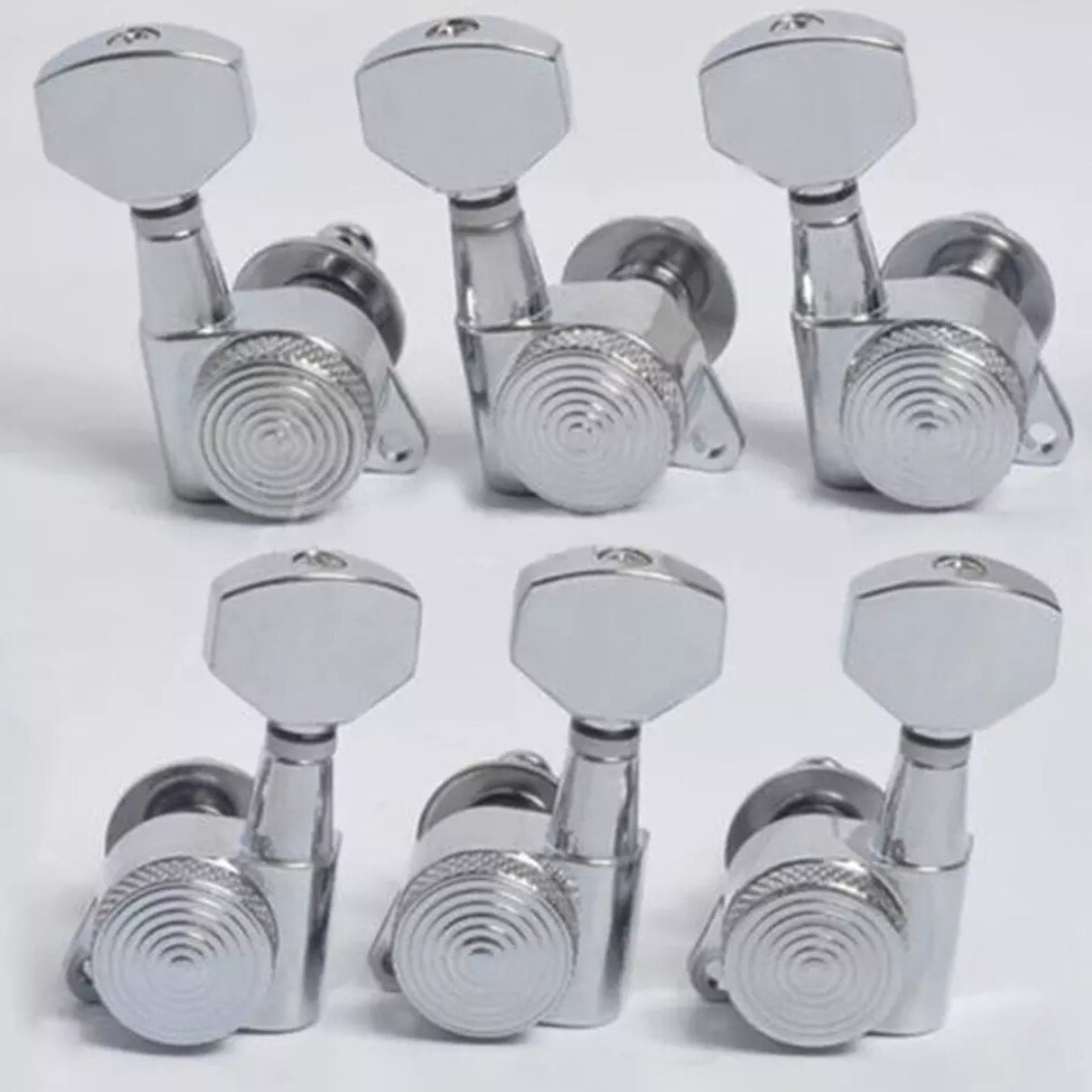 6L Chrome Locking Guitar Tuner Pegs Machine Heads 18:1