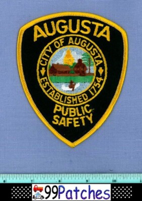 AUGUSTA PUBLIC SAFETY MAINE Police Patch CAPITAL CITY STATE CAPITOL ...