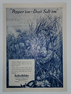 1920's Vintage Print Ad Infallible Hercules Powder Company Pepper Em ...