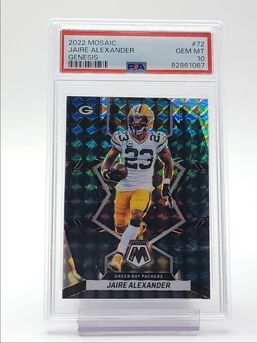 JAIRE ALEXANDER 2022 MOSAIC FOOTBALL GENESIS PRIZM SSP PACKERS PSA 10 ...