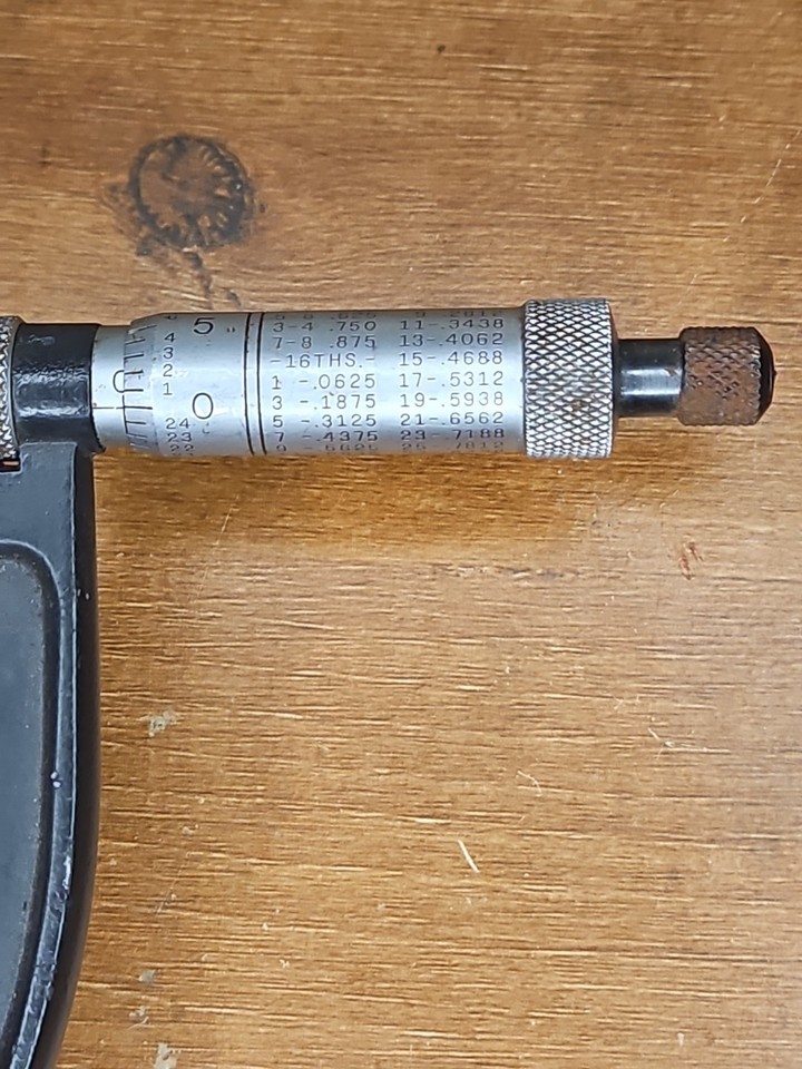 Vintage Starrett No. 436 Outside Micrometer 5-6" Accurate Check W ...