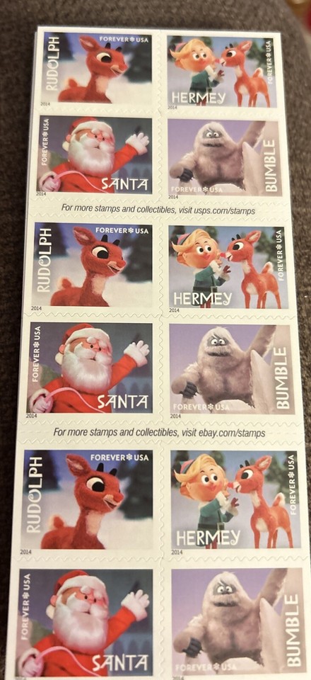 20 USPS RUDOLPH the Red Nose Reindeer 2014 Holiday Christmas Forever ...